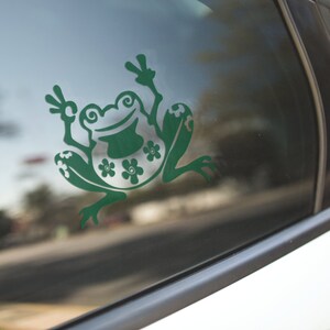 Peace Flower Frog Vinyl Decal / Rub on Sticker - 14 Colors Available (5 ...