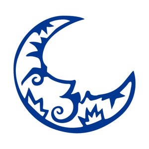 Mister Moon Crescent Shaped Celestial Moon Vinyl Decal / Rub on Sticker ...