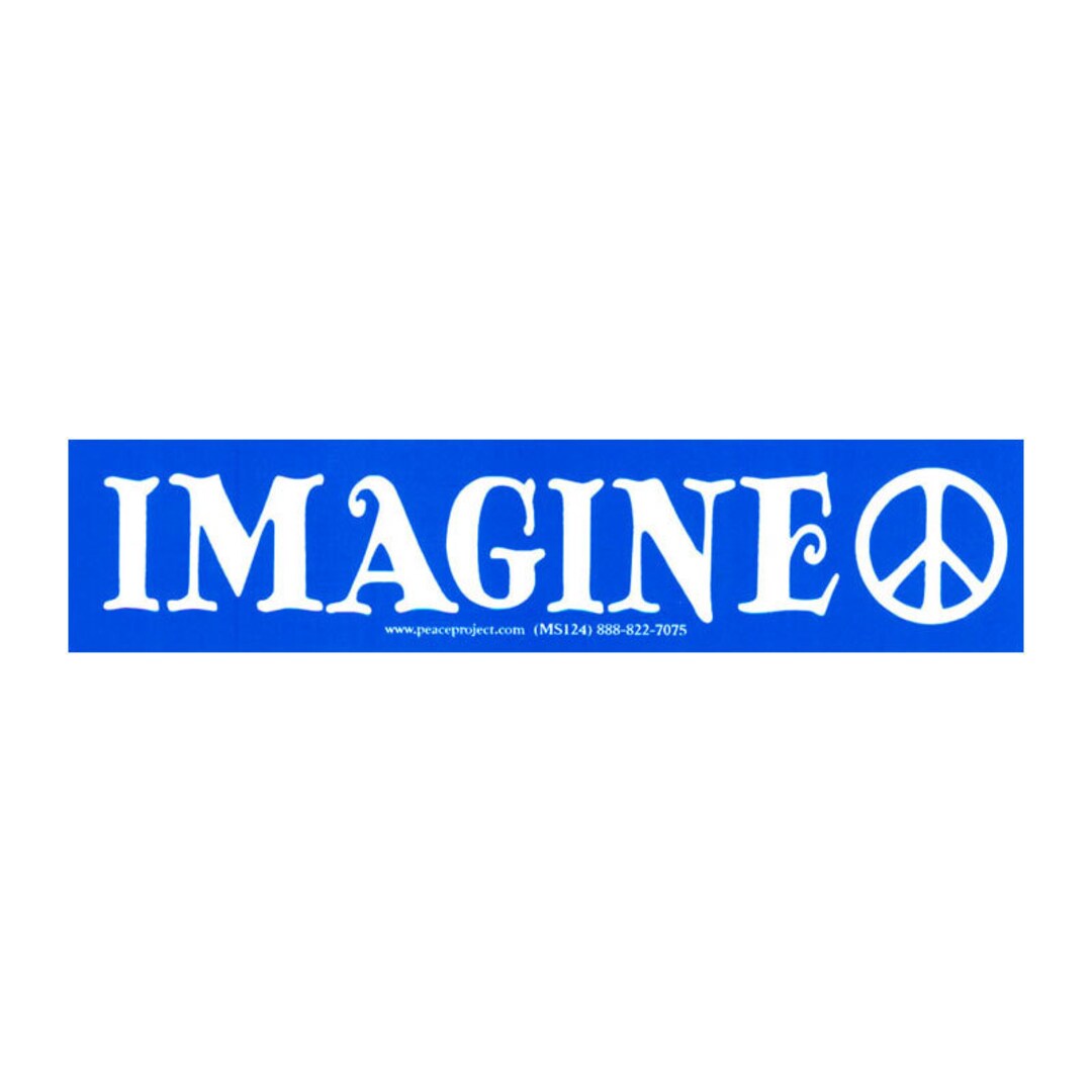 Imagine Peace - Small Bumper Sticker / Laptop Decal or Magnet - Etsy