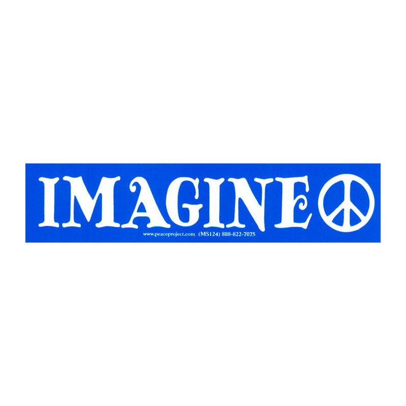 Imagine Peace - Small Bumper Sticker / Laptop Decal or Magnet - Etsy