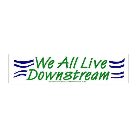 We All Live Downstream Bumper Sticker / Decal or Magnet | Etsy