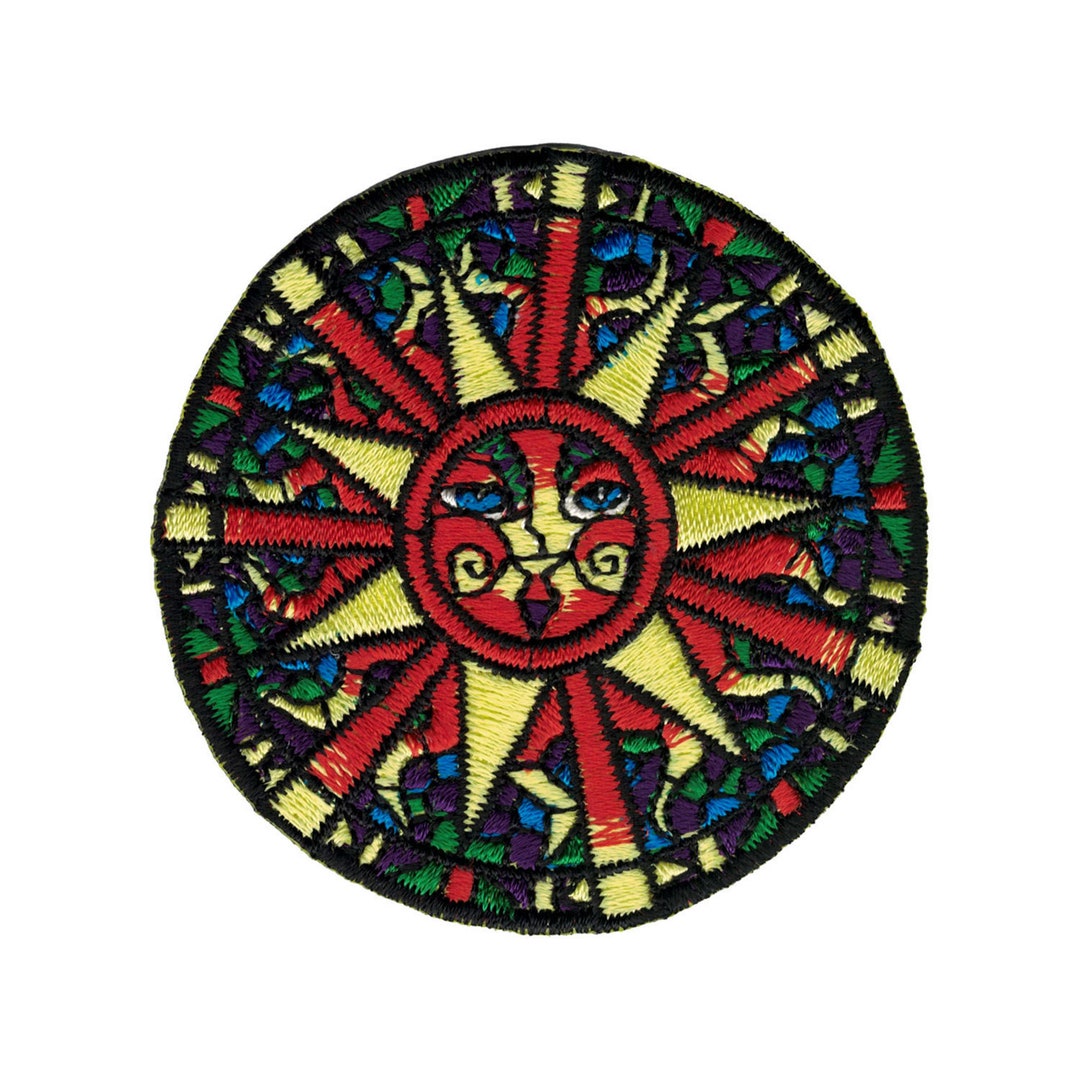 Stained Glass Sun Patch - Iron on or Sew on (2.5" Circular) - Etsy