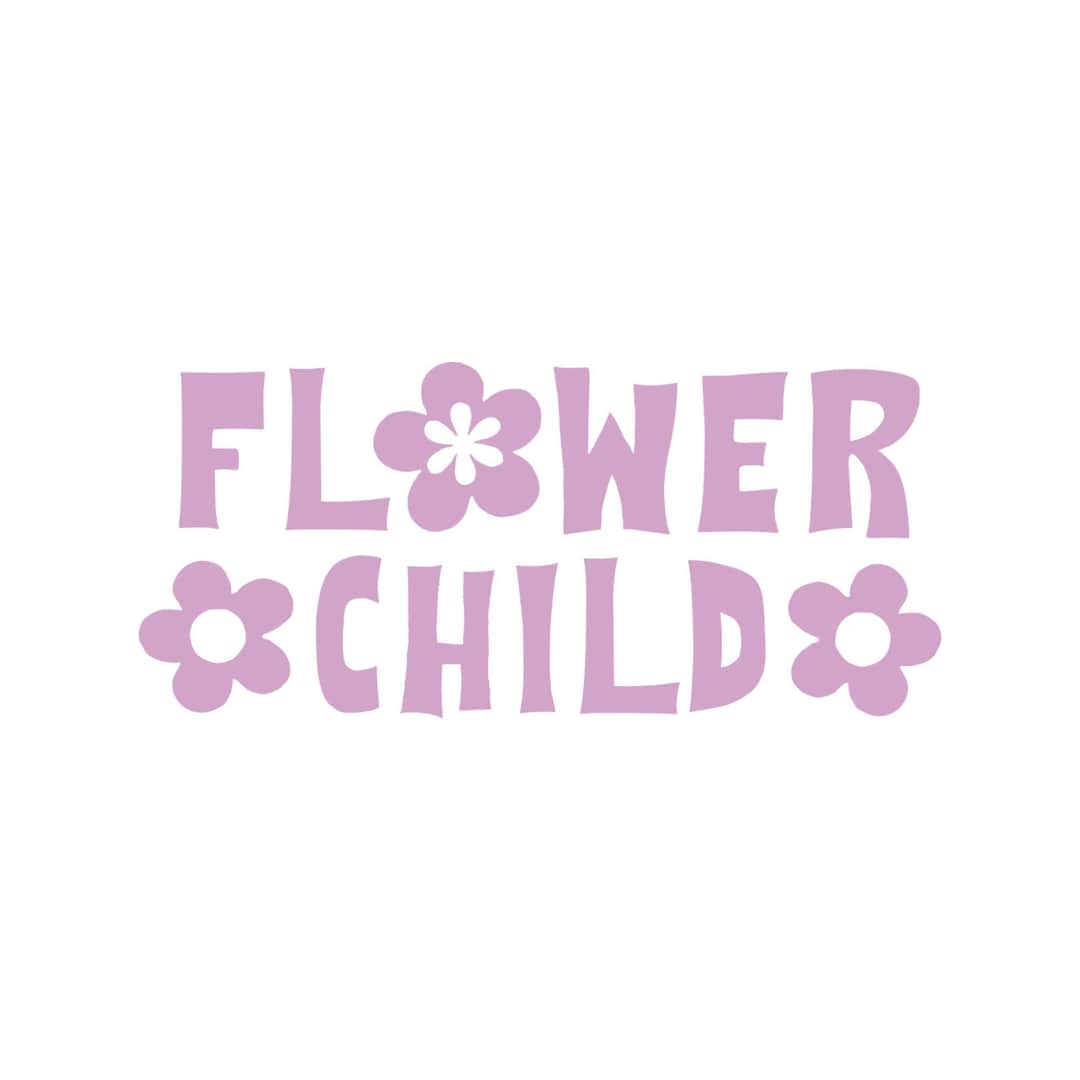 Flower Child Hippie Groovy Vinyl Decal / Rub on Sticker - 14 Colors ...