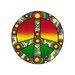 Rasta Reggae Peace Sign Small Translucent Two Sided Small Car Window ...