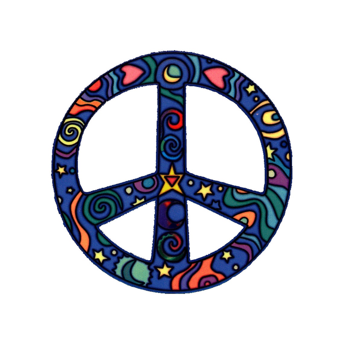 Cosmos Peace Sign Translucent Window Sticker / Decal | Etsy