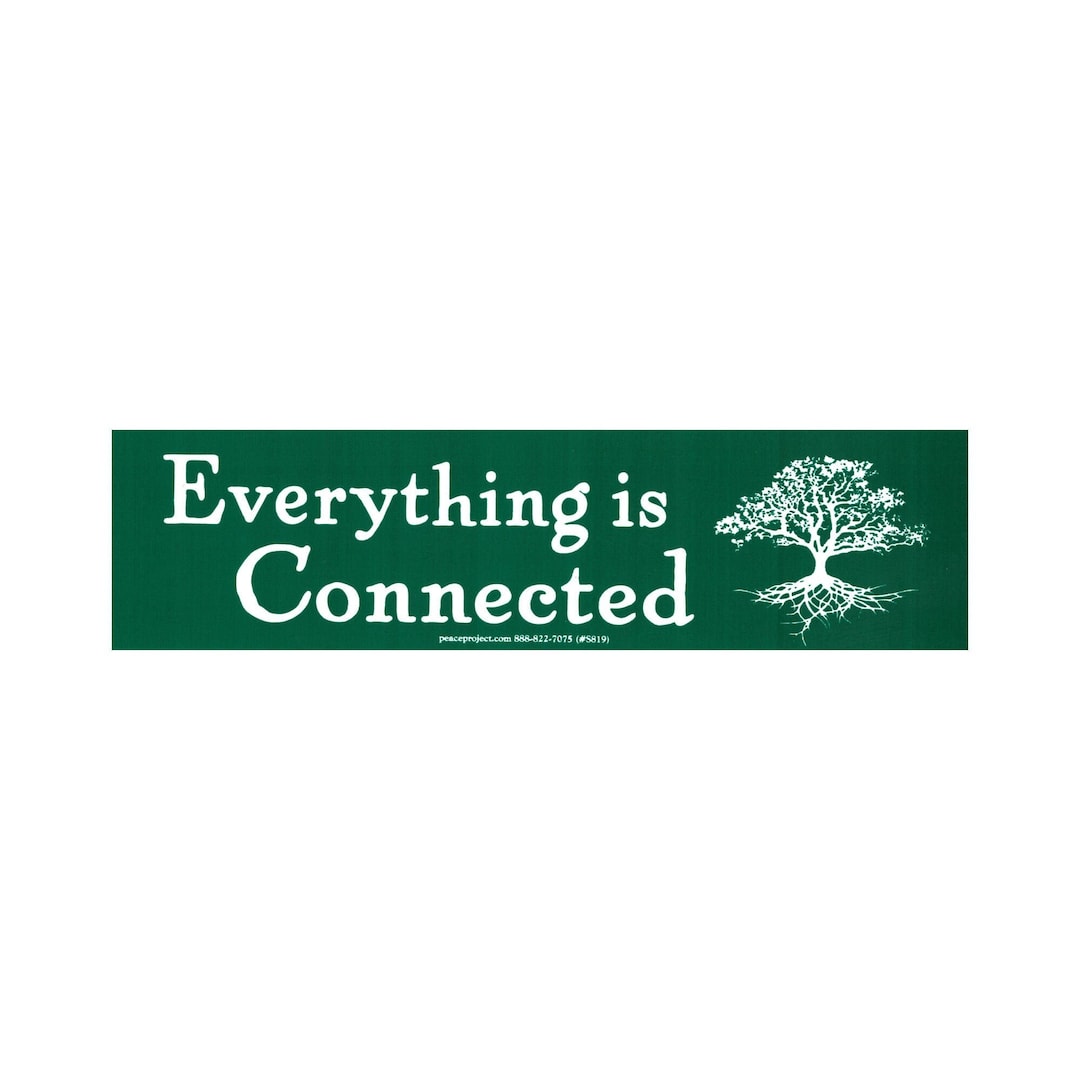 Environmental Bumper Sticker - Everything is Connected - Bumper Sticker ...