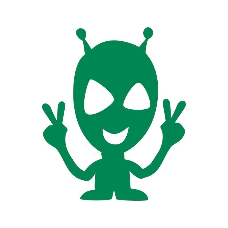 Alien Peace Sign Extraterrestrial Anti-war Hand Symbol Vinyl - Etsy