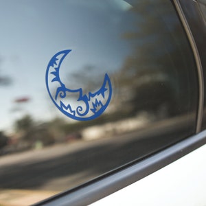 Mister Moon Crescent Shaped Celestial Moon Vinyl Decal / Rub on Sticker ...