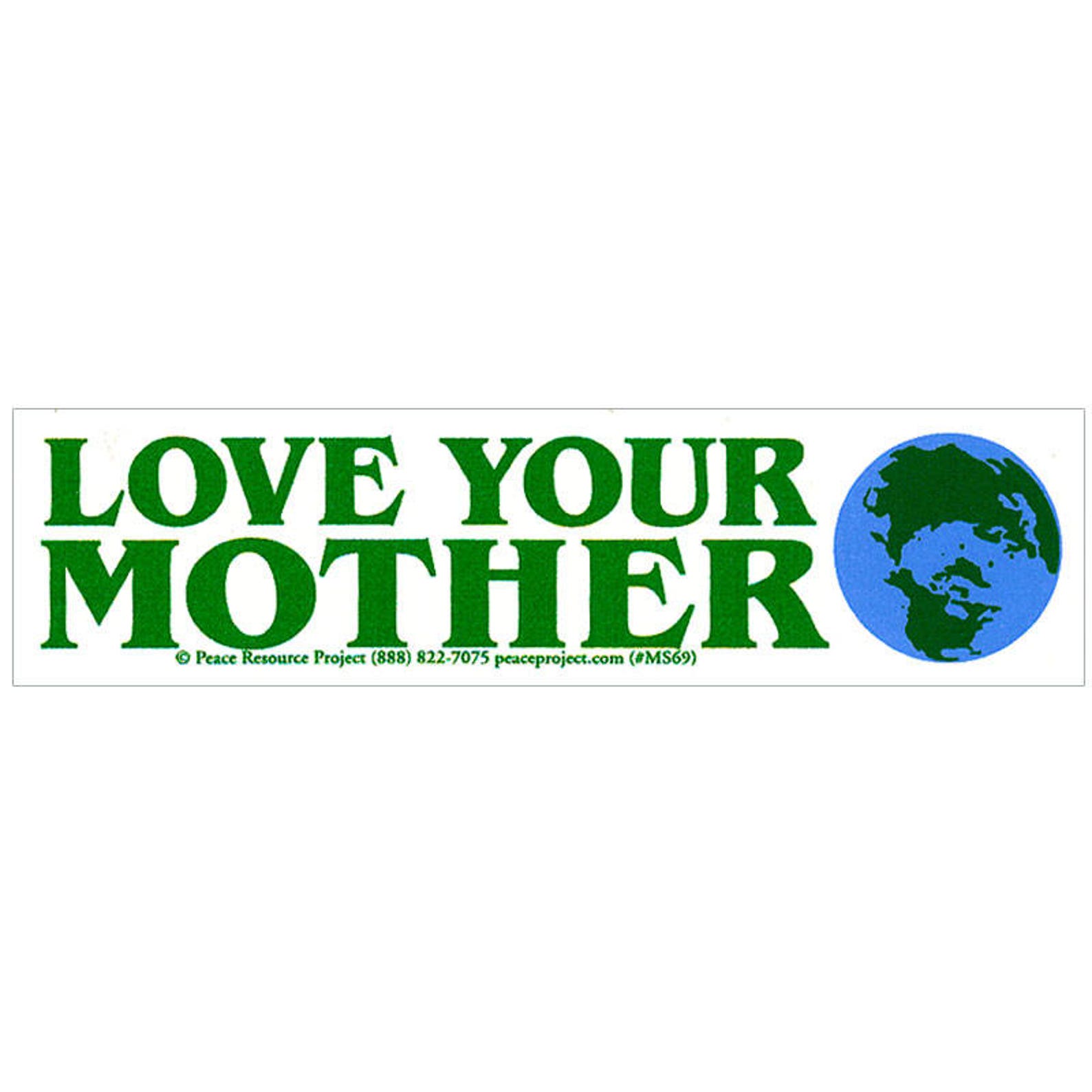 Love Your Mother Small Environmental Bumper Sticker / Laptop - Etsy