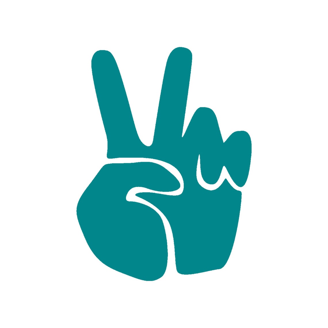 Peace Sign Hand Vinyl Decal / Rub on Sticker 14 Colors - Etsy