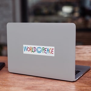 World Peace - Small Anti-war Bumper Sticker / Laptop Decal Decal or ...