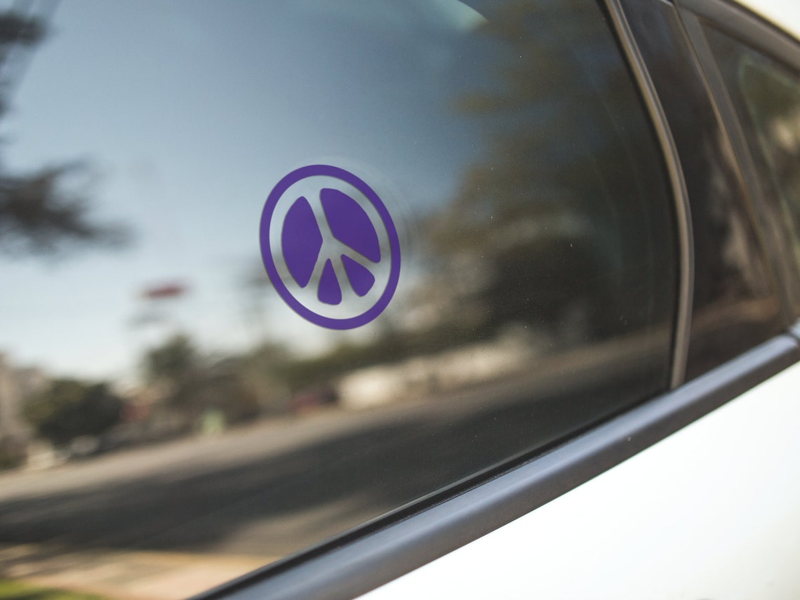 Reverse Peace Sign Vinyl Decal / Rub on Sticker 14 Colors - Etsy Canada