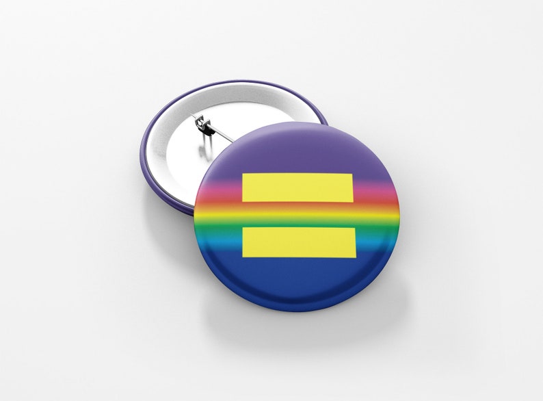 Equal Rights Symbol / Sign on Rainbow Background LGBTQ - Etsy