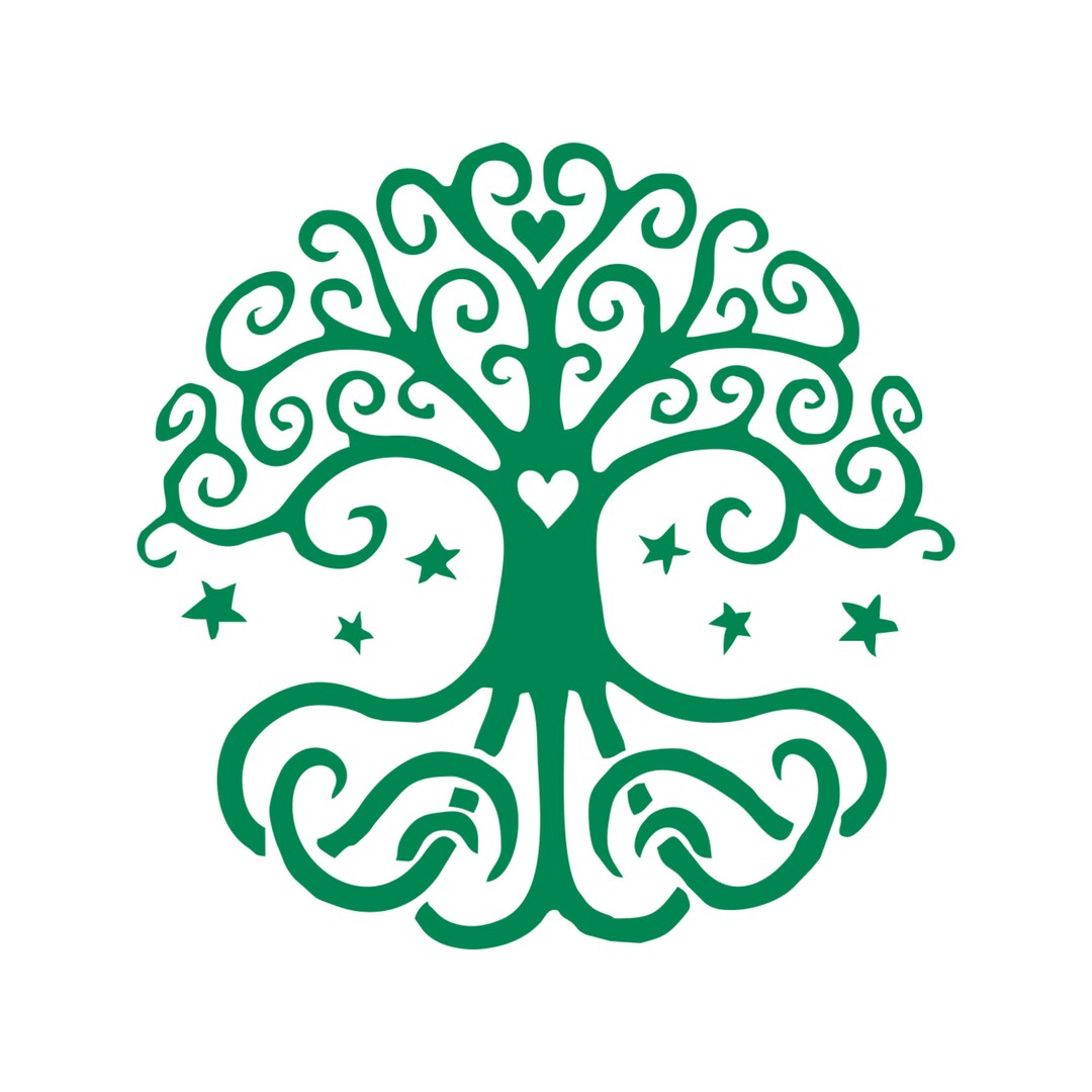 Tree of Life With Heart & Stars Vinyl Decal / Rub on Sticker 14 Colors ...