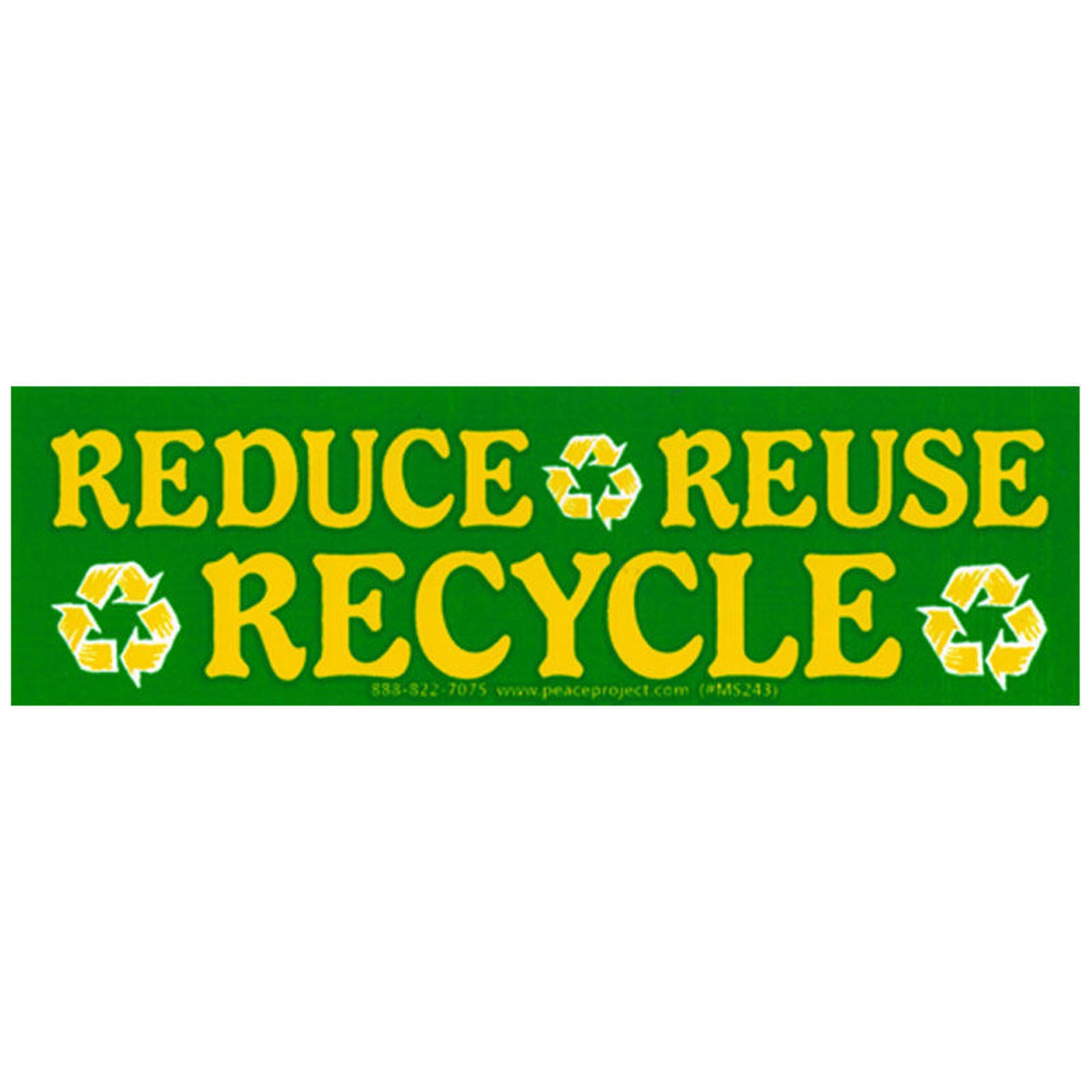 Reduce Reuse Recycle Small Bumper or Laptop Sticker / | Etsy