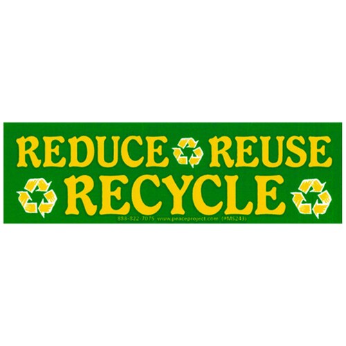 Reduce Reuse Recycle Small Bumper or Laptop Sticker / - Etsy