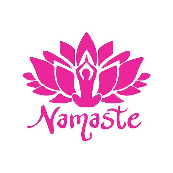 Namaste Meditation Lotus Flower Water Lily Yoga Pose Vinyl | Etsy