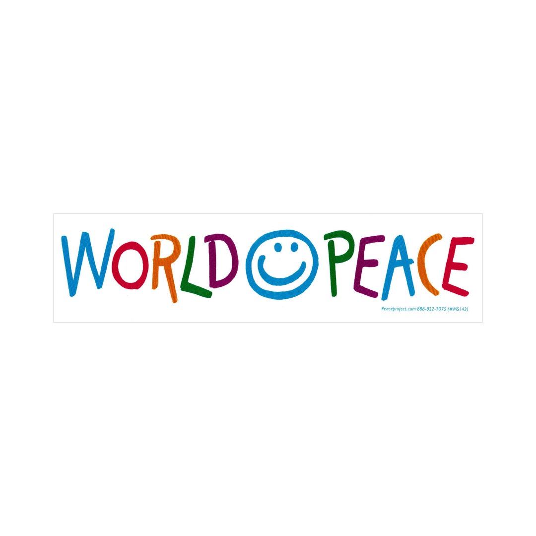 World Peace - Small Anti-war Bumper Sticker / Laptop Decal Decal or ...