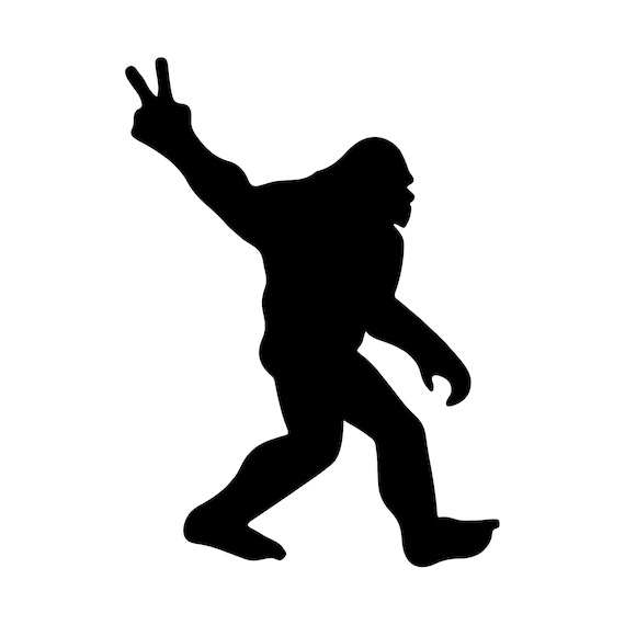 Bigfoot Peace Out Peace Sign Hand Sasquatch Peace Symbol - Etsy