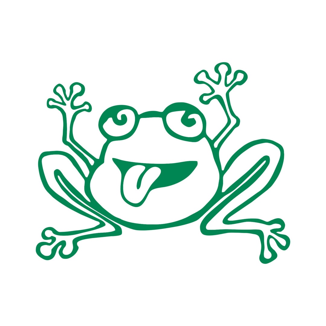 Silly Frog - Humorous Vinyl Decal / Rub on Sticker - 14 Colors ...