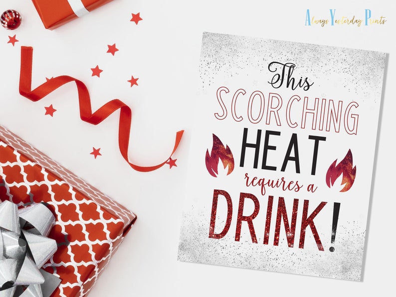 Firefighter Drink Table Sign This Scorching Heat Requires A - Etsy
