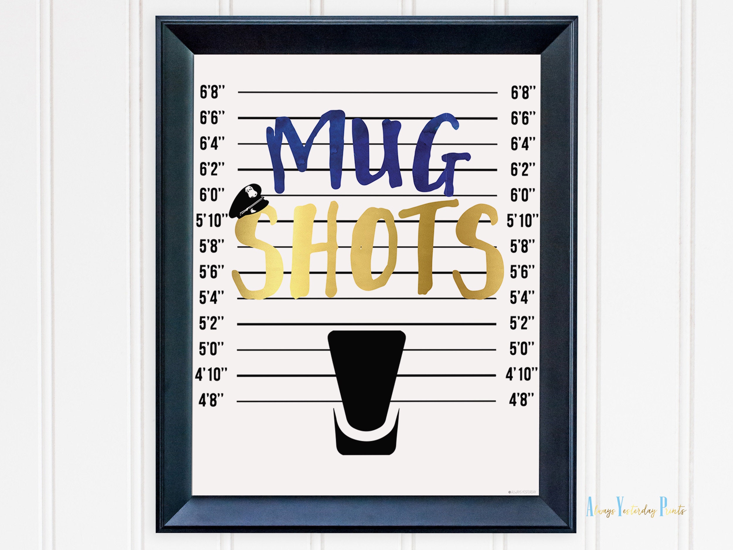 Mug Shots Police Party Printable Wall Art Police Drink - Etsy Canada
