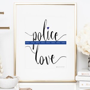 Love Police Officer Family Quote | Cop Gift Idea | Wedding Print Decor ...