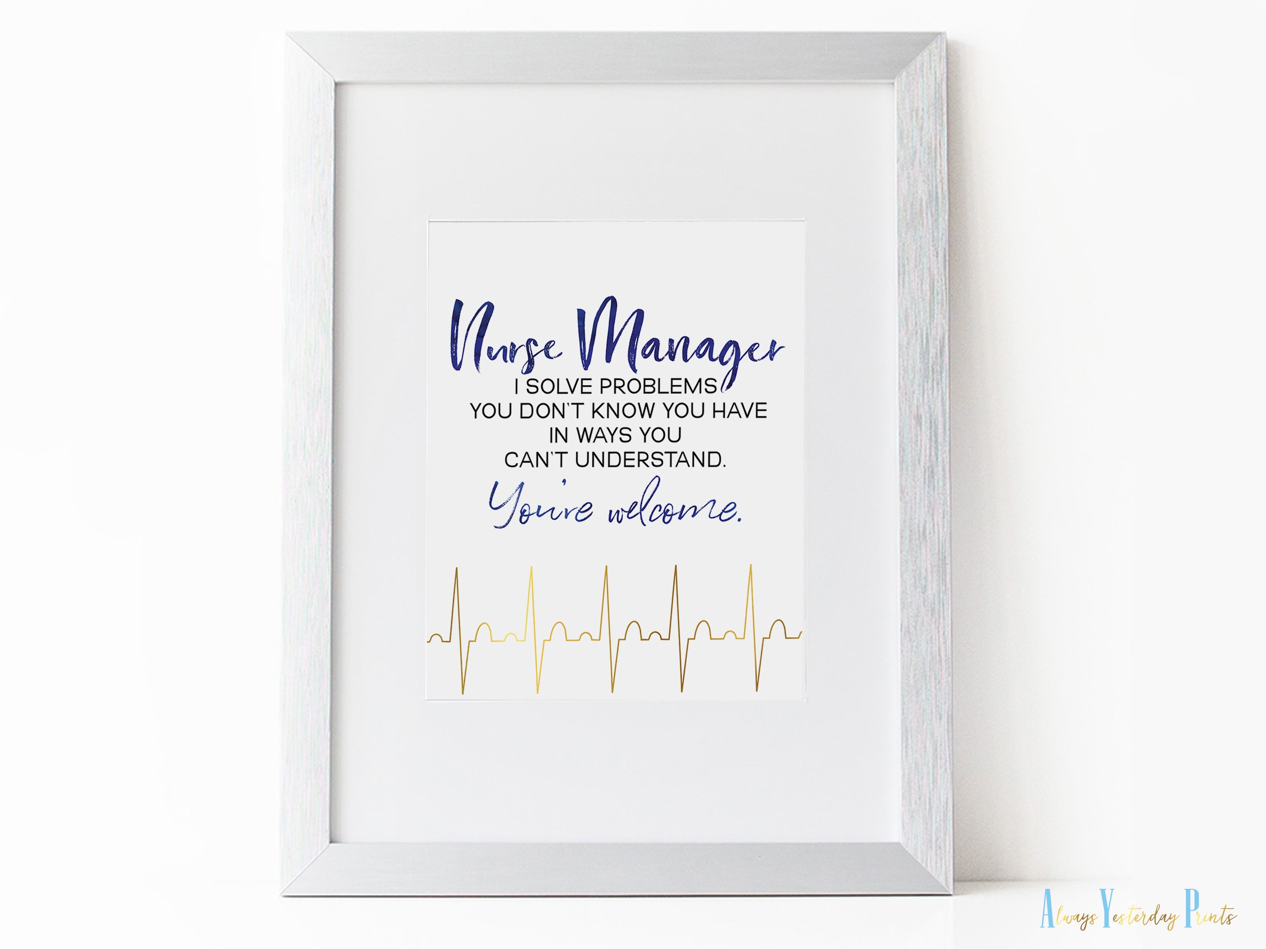 Nurse Manager Quote Nurse Appreciation Hospital Staff - Etsy Canada