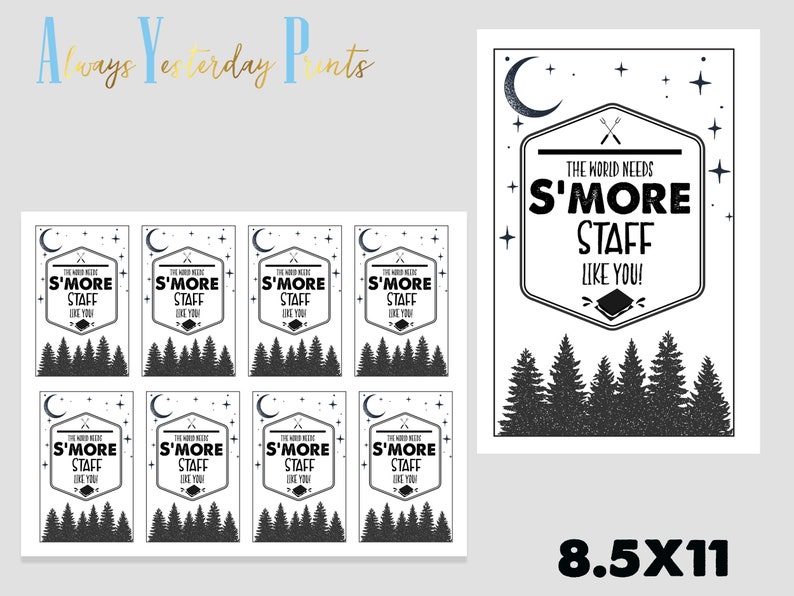Smores Staff Gift Tag the World Needs Smore Staff Like You | Etsy
