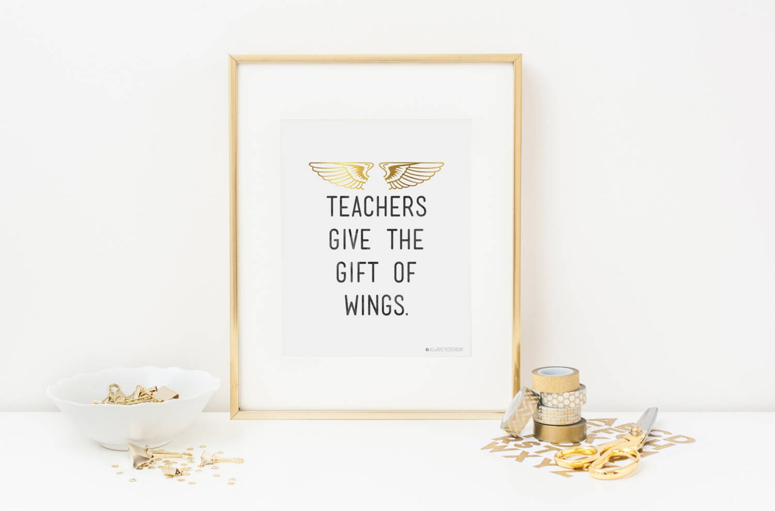 Teachers Give the Gift of Wings Quote Teacher Appreciation - Etsy
