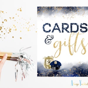 Police Cards and Gifts Sign | Police Party Decor | Cop Birthday Present ...