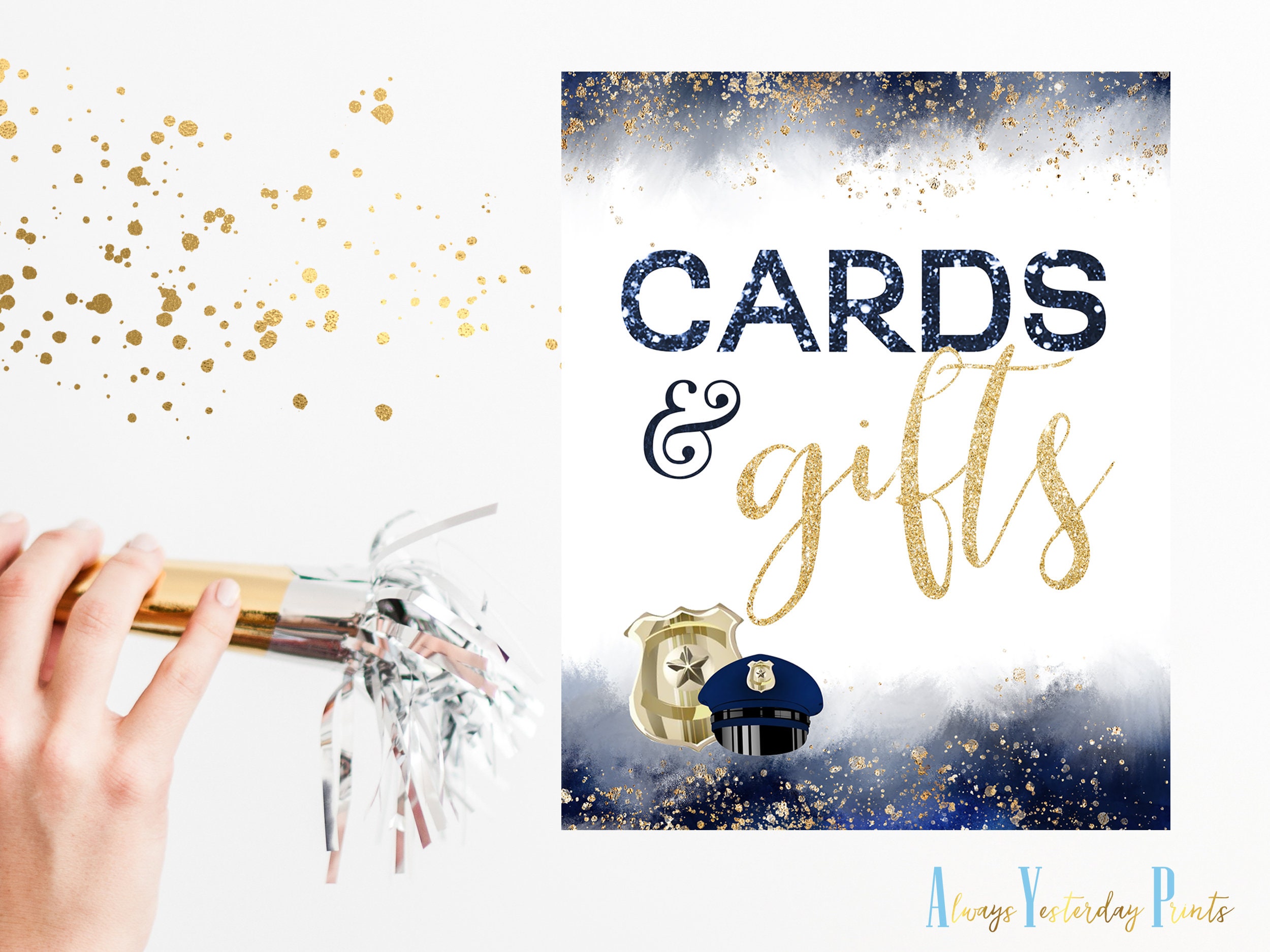 Police Cards and Gifts Sign Police Party Decor Cop | Etsy