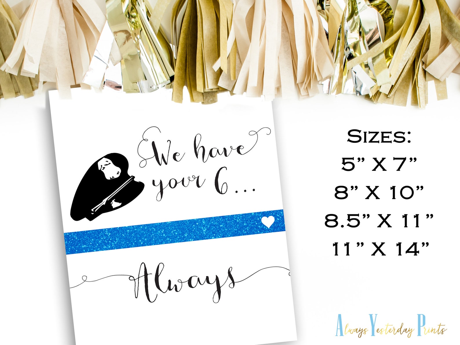 Police Officer Gifts | We Have Your Six Printable Art | Police Officer ...