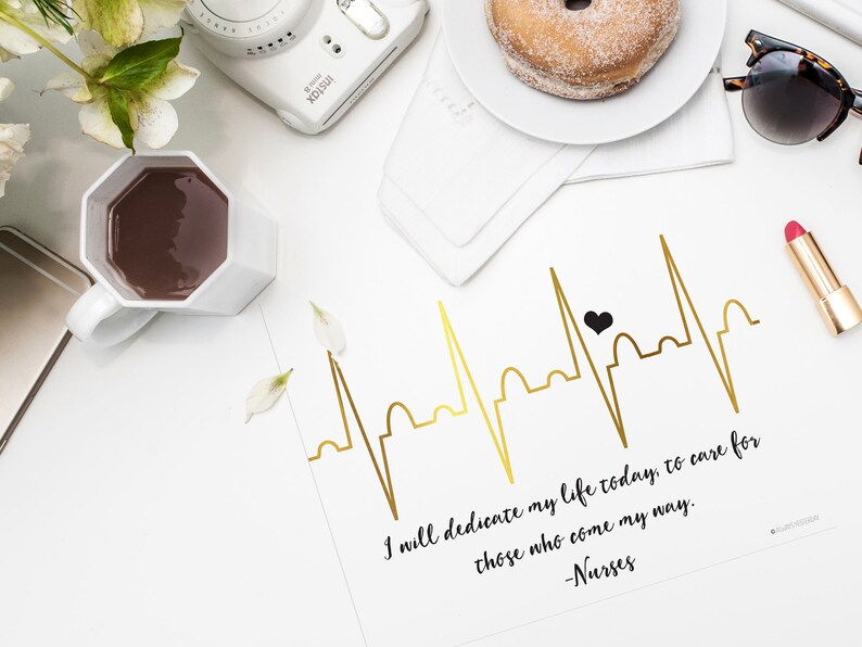 EKG I Will Dedicate My Life Today Nurse Quote Printable - Etsy