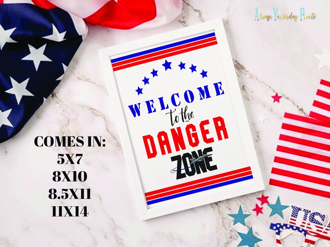Welcome to the Danger Zone Print: Fighter Pilot Party Decor (digital ...