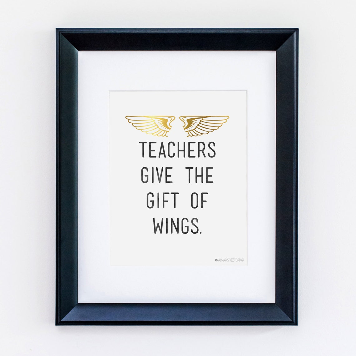 Teachers Give the Gift of Wings Quote Teacher Appreciation - Etsy
