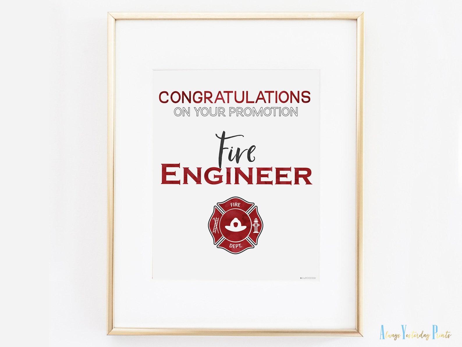 Firefighter Engineer Promotion Printable Firefighter Party - Etsy