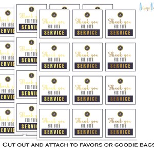 FBI Thank You for Your Service Gift Tags | Feds Party Favor | Police ...