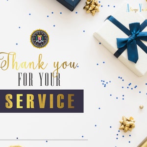 FBI Retirement Party Sign: Thank You for Your Service (digital Download ...