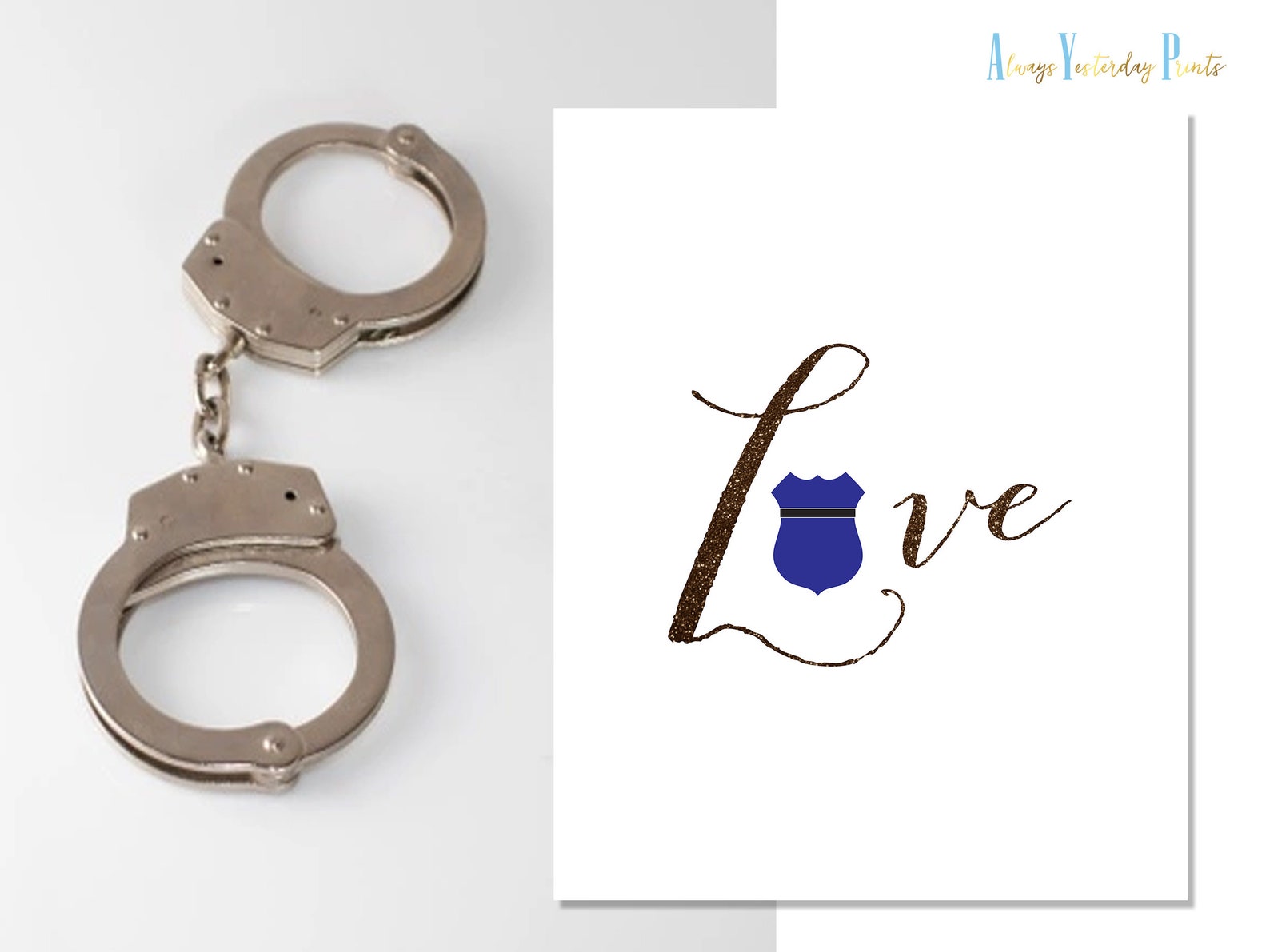 Police Officer Wedding Decor Love Police Badge Cop | Etsy