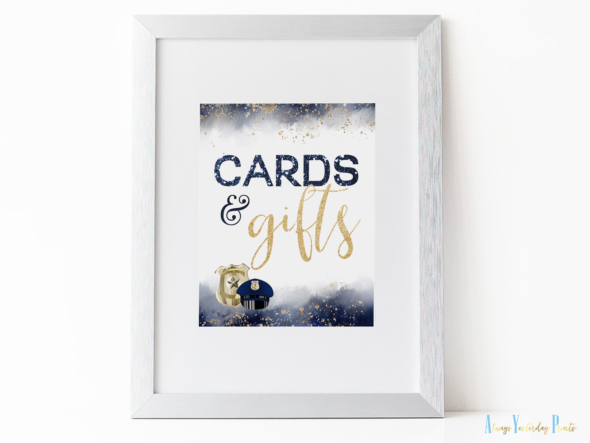Police Cards and Gifts Sign Police Party Decor Cop | Etsy