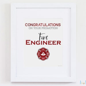 Firefighter Engineer Promotion Printable | Firefighter Party Print ...