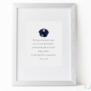 Police Officer Gift: Scripture Quote Art Print (digital Download) - Etsy