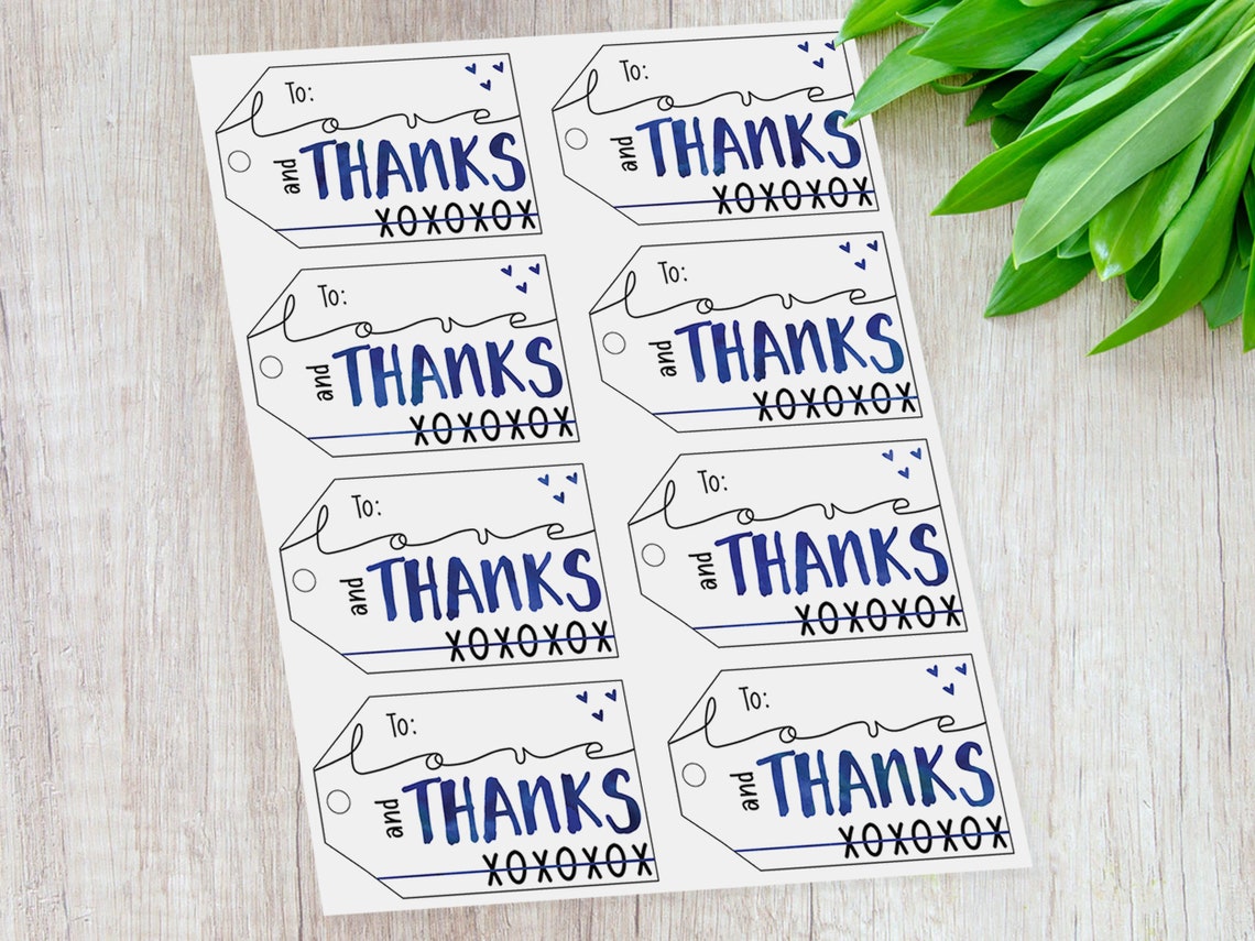 Police Gift Tags Love and Thanks Printable Labels Cop - Etsy