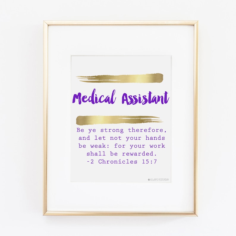 Medical Assistant Definition Quote Printable Doctors Office - Etsy