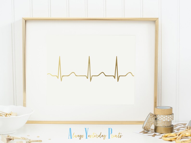 Nurse Gift EKG Rhythm Printable Nursing School Print | Etsy