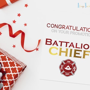 Battalion Chief Firefighter Promotion Print: Congrats Gift (digital ...