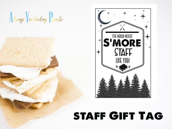 Smores Staff Gift Tag the World Needs Smore Staff Like You | Etsy