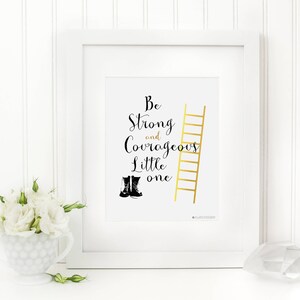 Firefighter Baby Room Quote | Be Strong and Courageous Little One ...