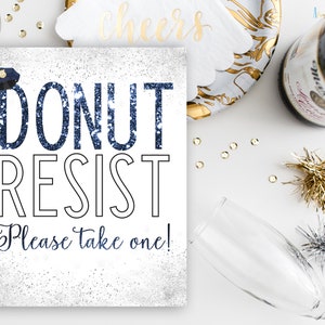 Donut Party Sign | Donut Resist Please Take One | Police Party ...